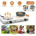 Wallfire Portable Electric Double Burner, 2000WElectric Hot Plate ...