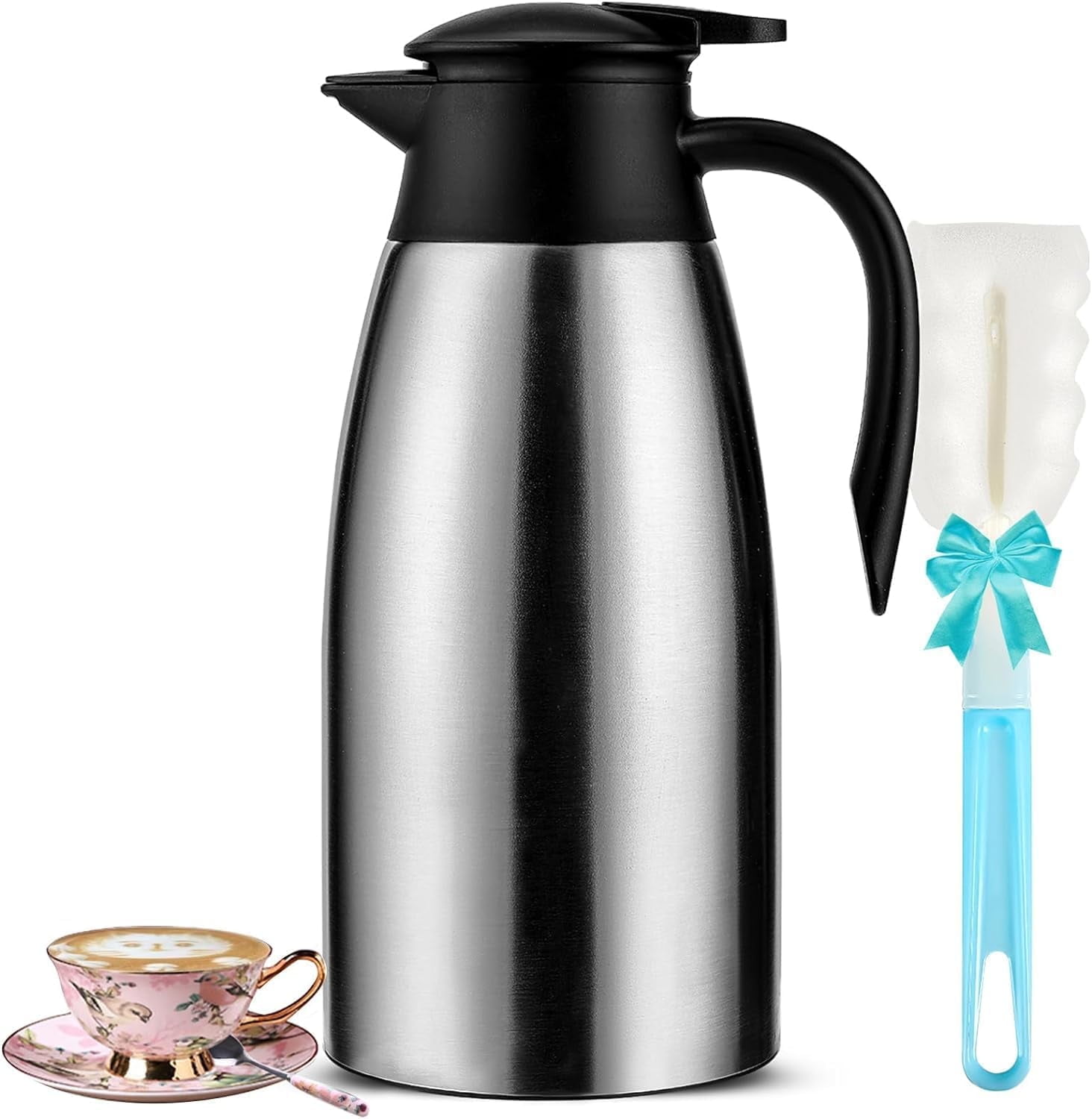 Wallfire Thermal Coffee Carafe, 2L/68oz Stainless Steel Insulated ...