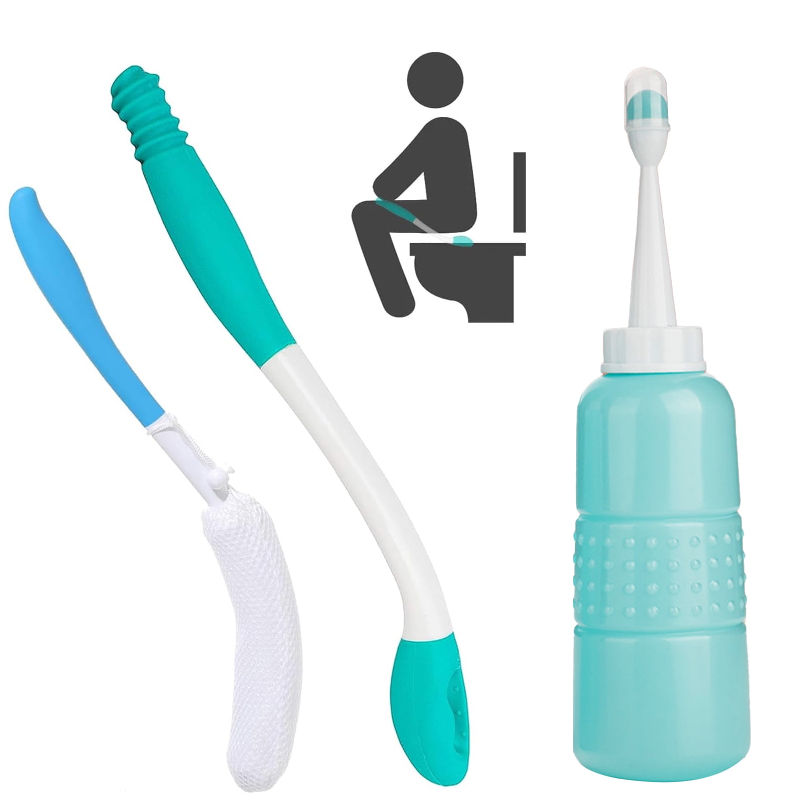 Wallfire Toilet Aid Set for Wiping,Including Long Handle Butt Wiper ...