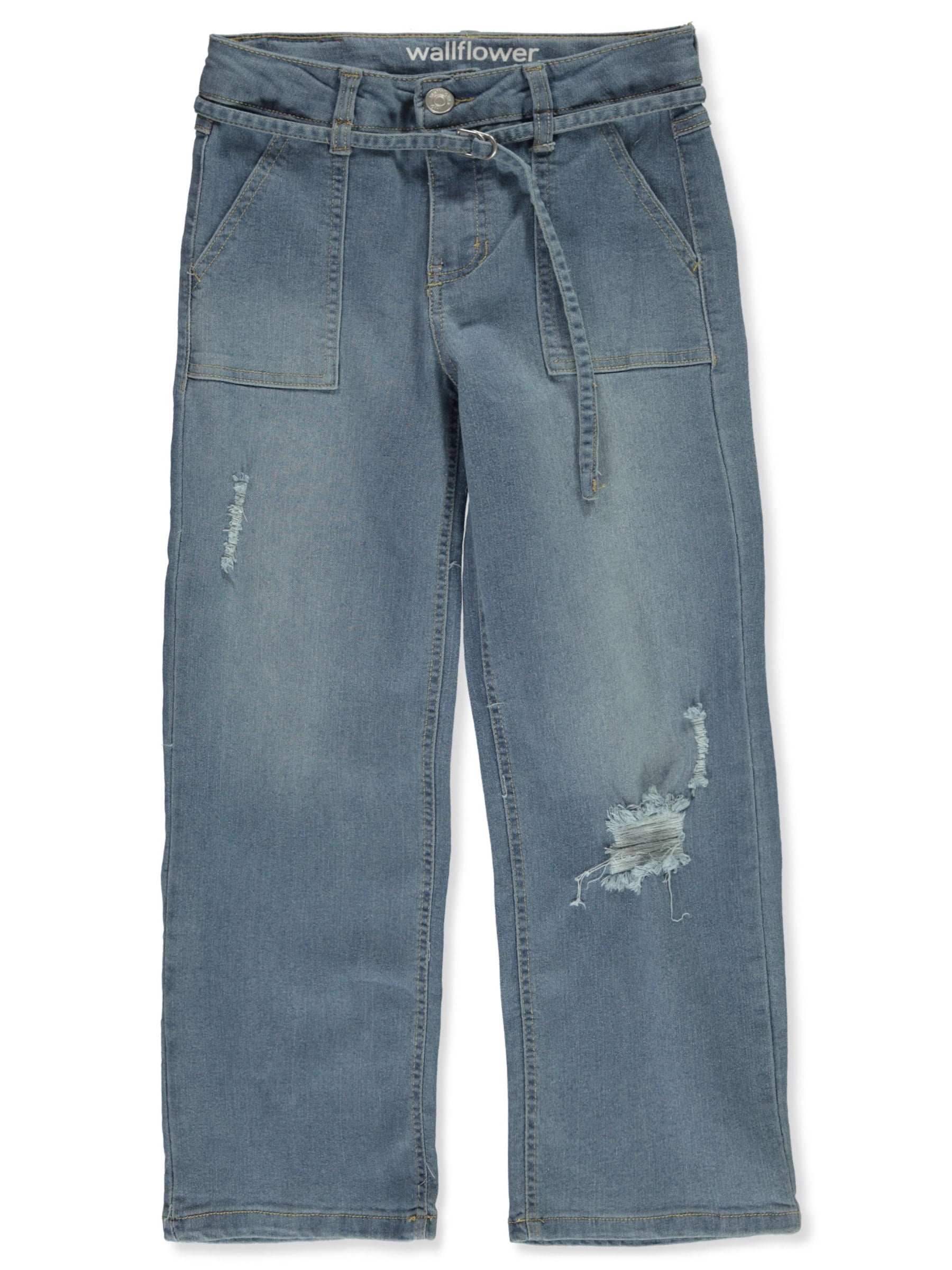 Wallflower Girl Girls' Wide Leg Jeans Color: denim blue Size: 10 - Walmart.com