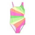 Wallflower Girls Burst Colorblock Cut Out 1-Piece Swimsuit, Sizes 4-16 ...