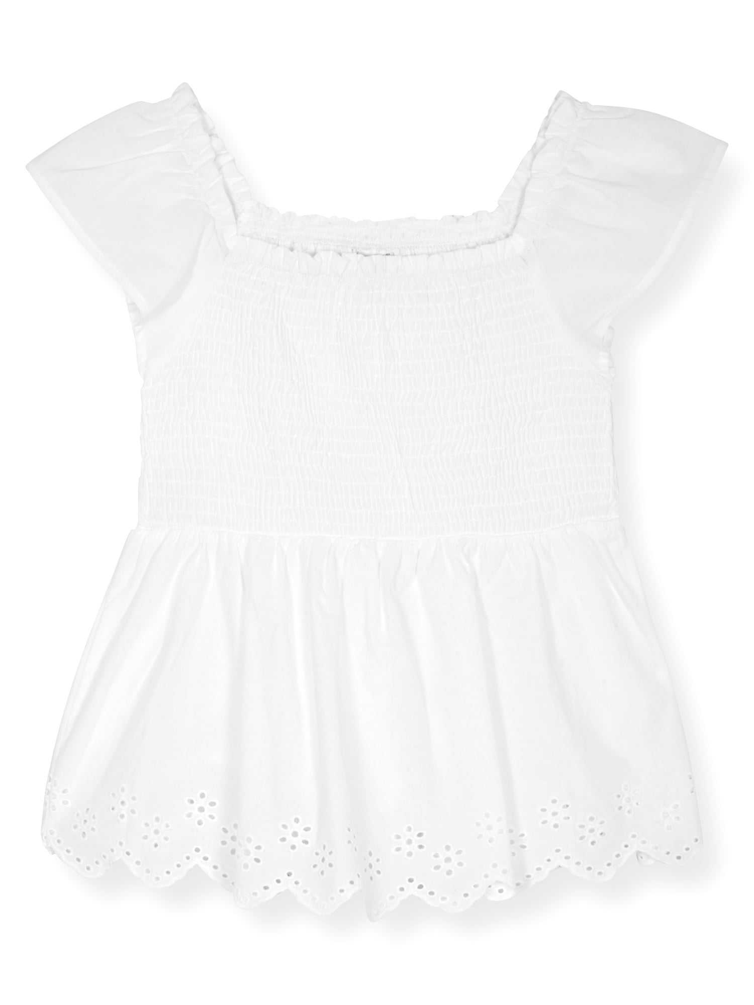Wallflower Girls Smocked Top with Eyelet Detailing, Sizes 4-16 ...