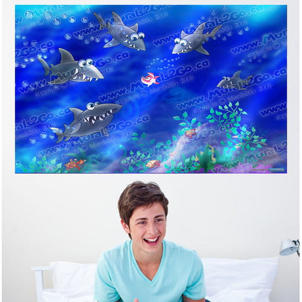 Wallhogs Sharks Glossy Poster - Walmart.com