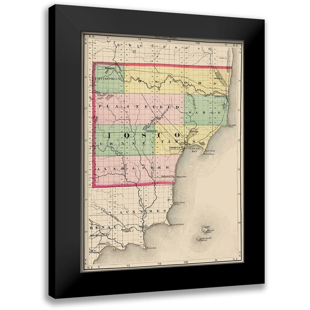 Walling 11x14 Black Modern Framed Museum Art Print Titled - Iosco ...
