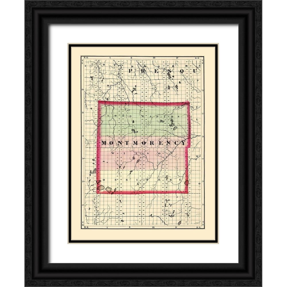 Walling 11x14 Black Ornate Wood Framed with Double Matting Museum Art ...