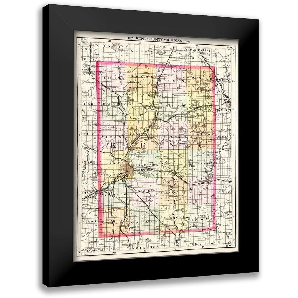 Walling 12x14 Black Modern Framed Museum Art Print Titled - Kent ...