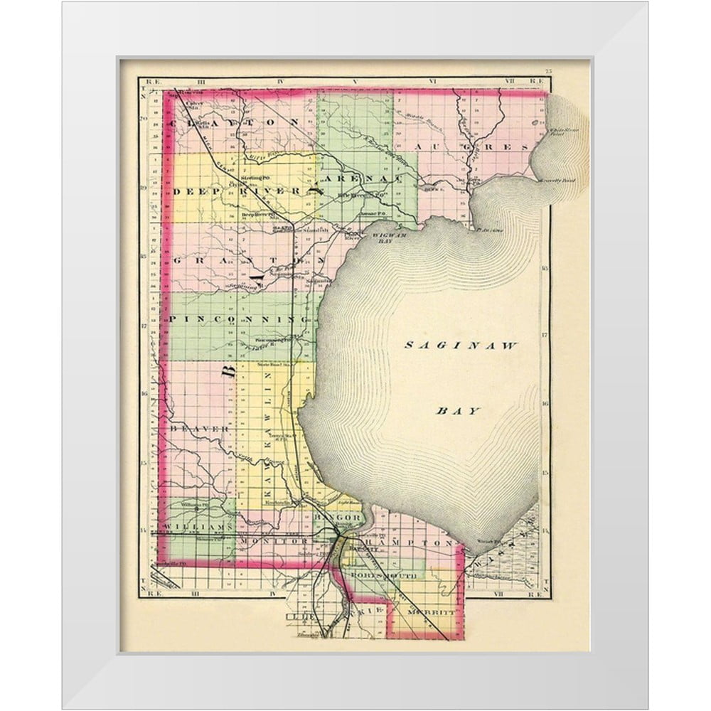 Walling 12x14 White Modern Wood Framed Museum Art Print Titled - Bay ...