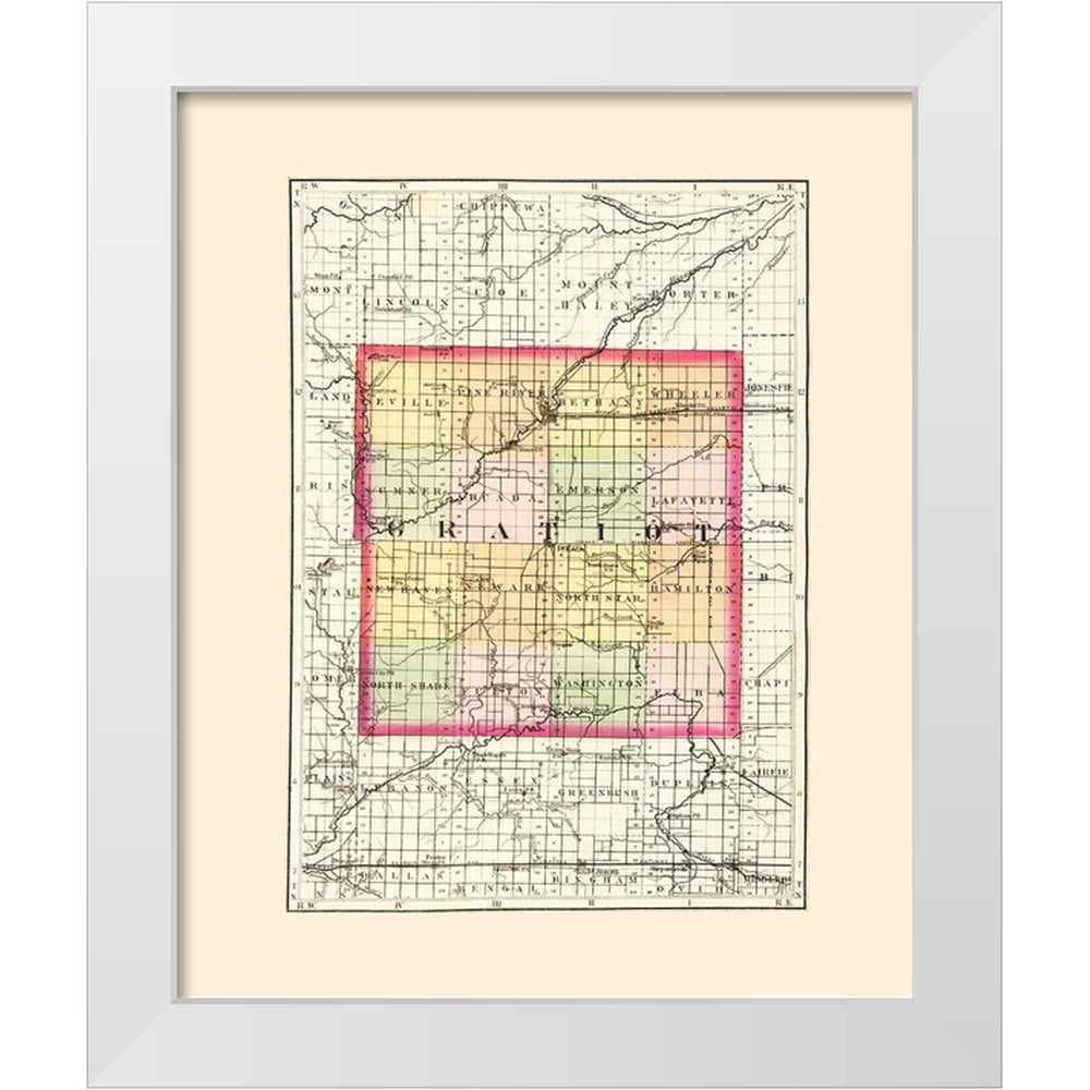 Walling 12x14 White Modern Wood Framed Museum Art Print Titled ...