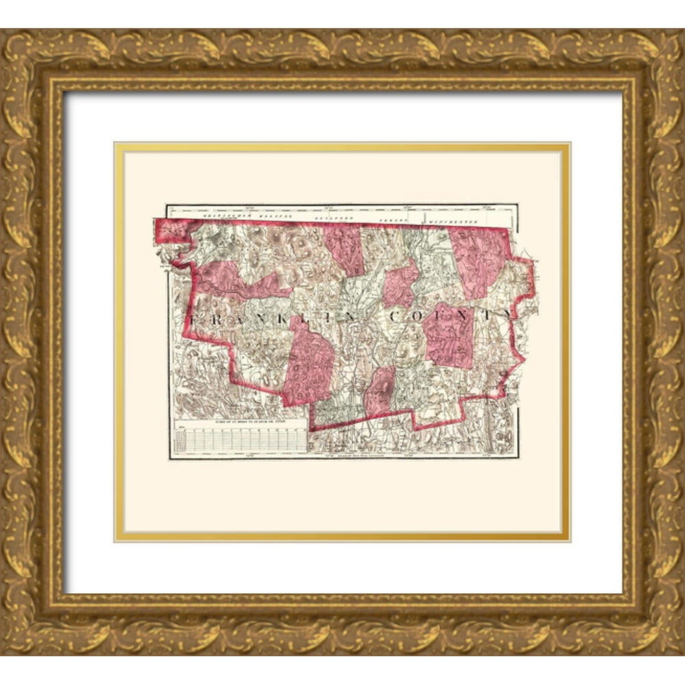 Walling 13x12 Gold Ornate Wood Framed with Double Matting Museum Art Print Titled - Franklin ...