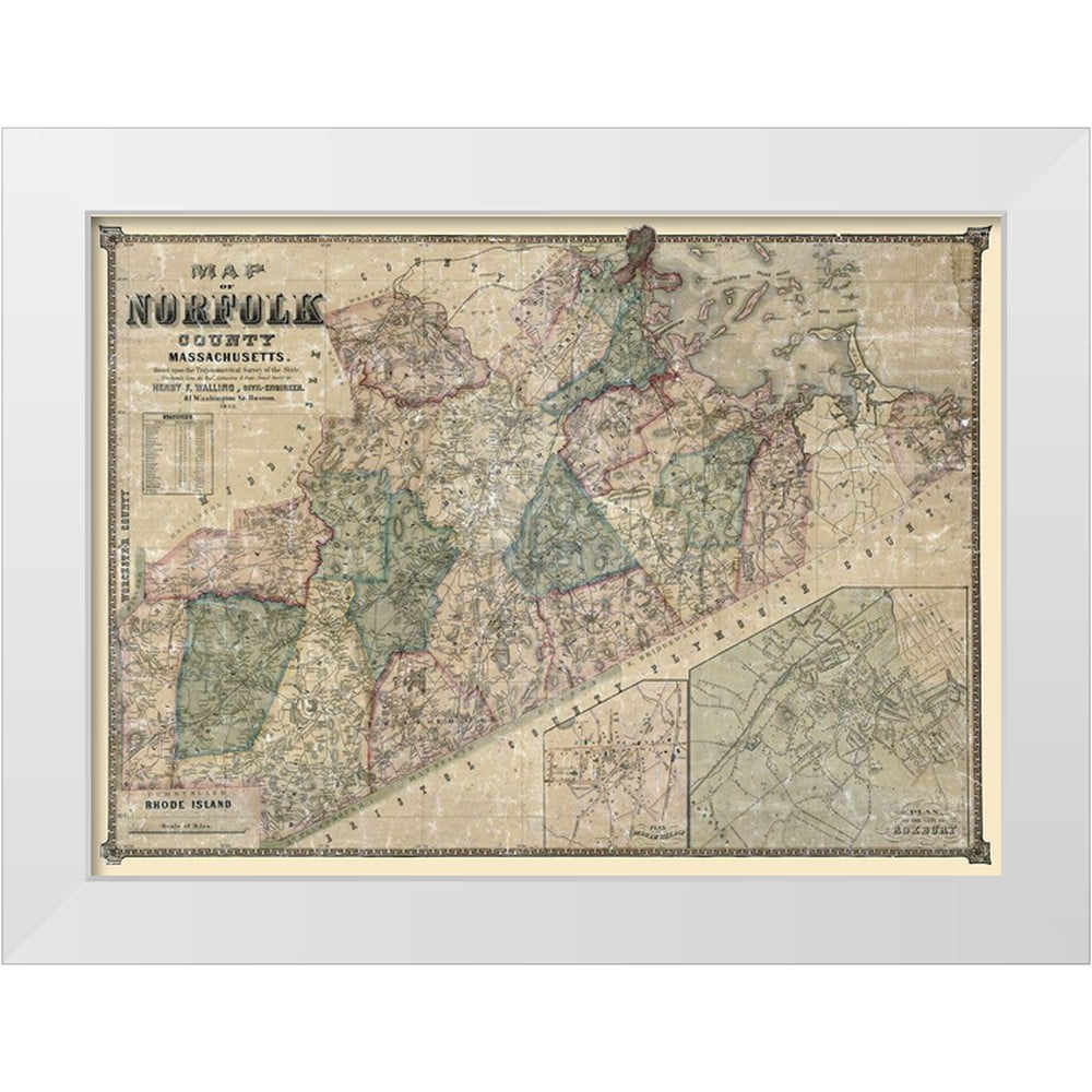 Walling 14x11 White Modern Wood Framed Museum Art Print Titled ...