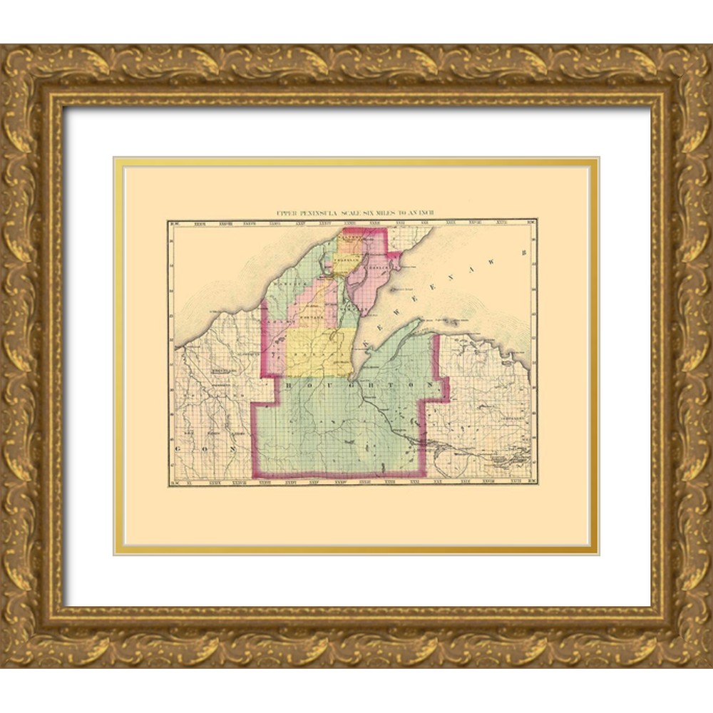 Walling 14x12 Gold Ornate Wood Framed with Double Matting Museum Art ...
