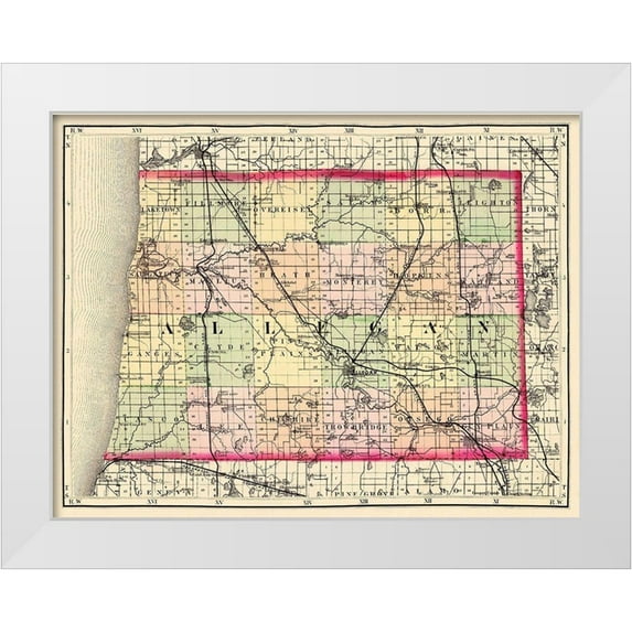 Walling 14x12 White Modern Wood Framed Museum Art Print Titled ...