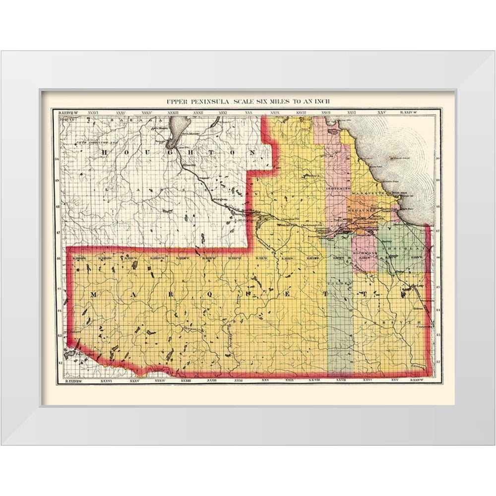 Walling 14x12 White Modern Wood Framed Museum Art Print Titled ...