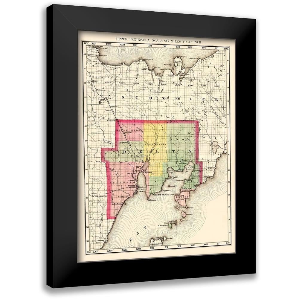 Walling 14x18 Black Modern Framed Museum Art Print Titled - Delta ...