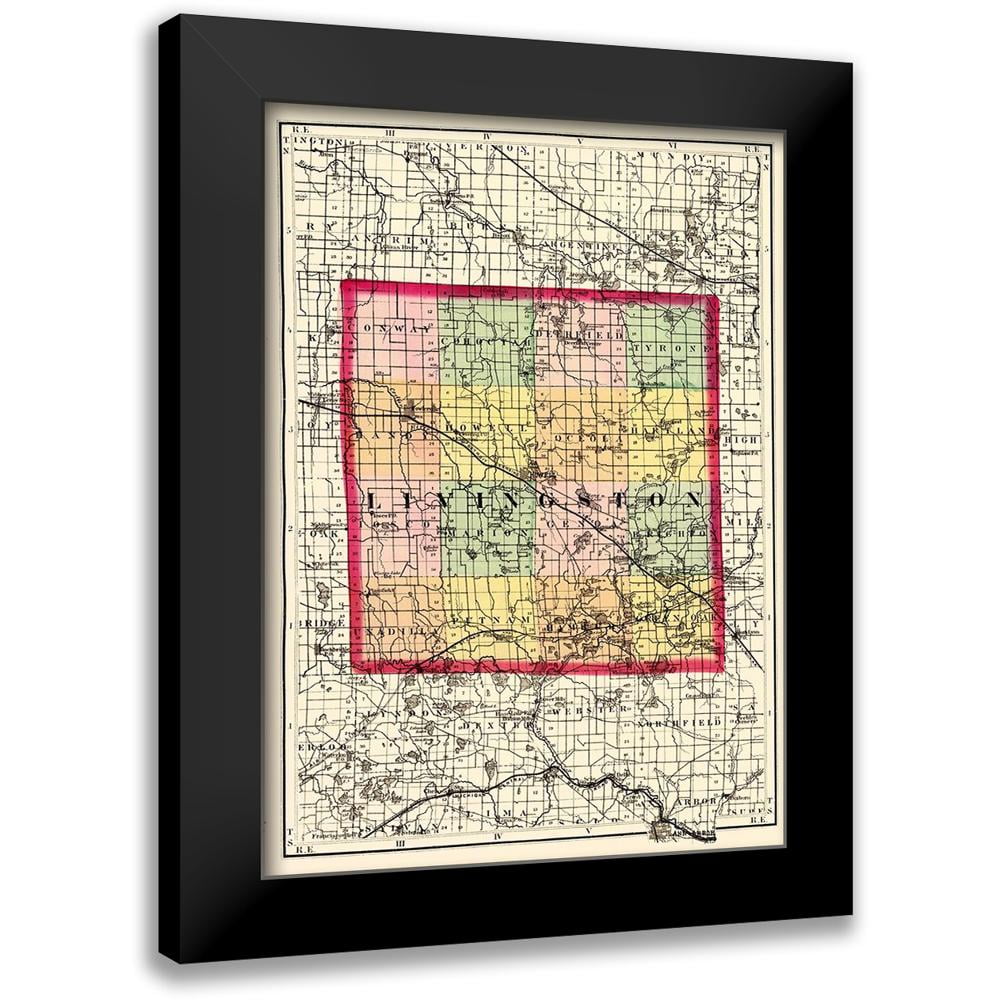 Walling 14x18 Black Modern Framed Museum Art Print Titled - Livingston ...