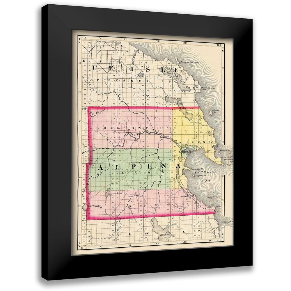 Walling 15x18 Black Modern Framed Museum Art Print Titled - Alpena ...