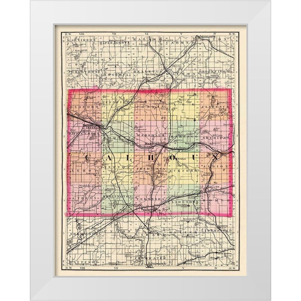 Walling 15x18 White Modern Wood Framed Museum Art Print Titled ...
