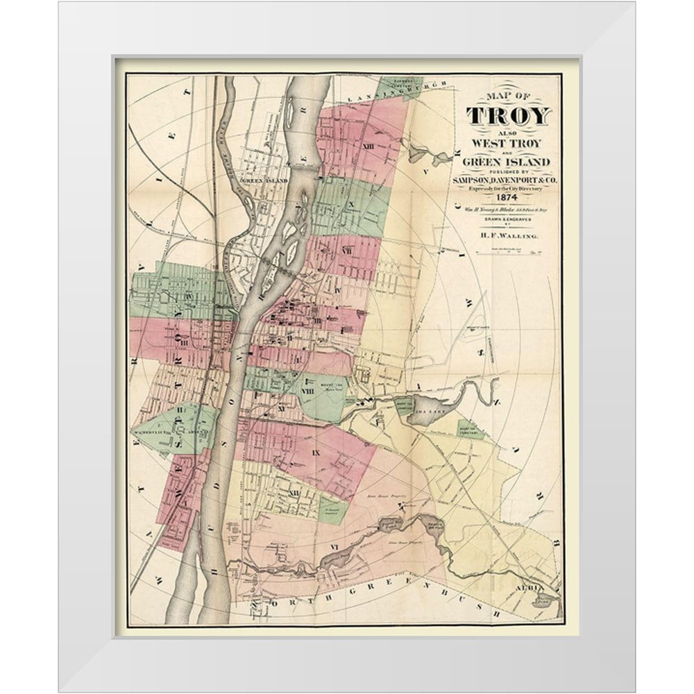 Walling 15x18 White Modern Wood Framed Museum Art Print Titled - Troy ...