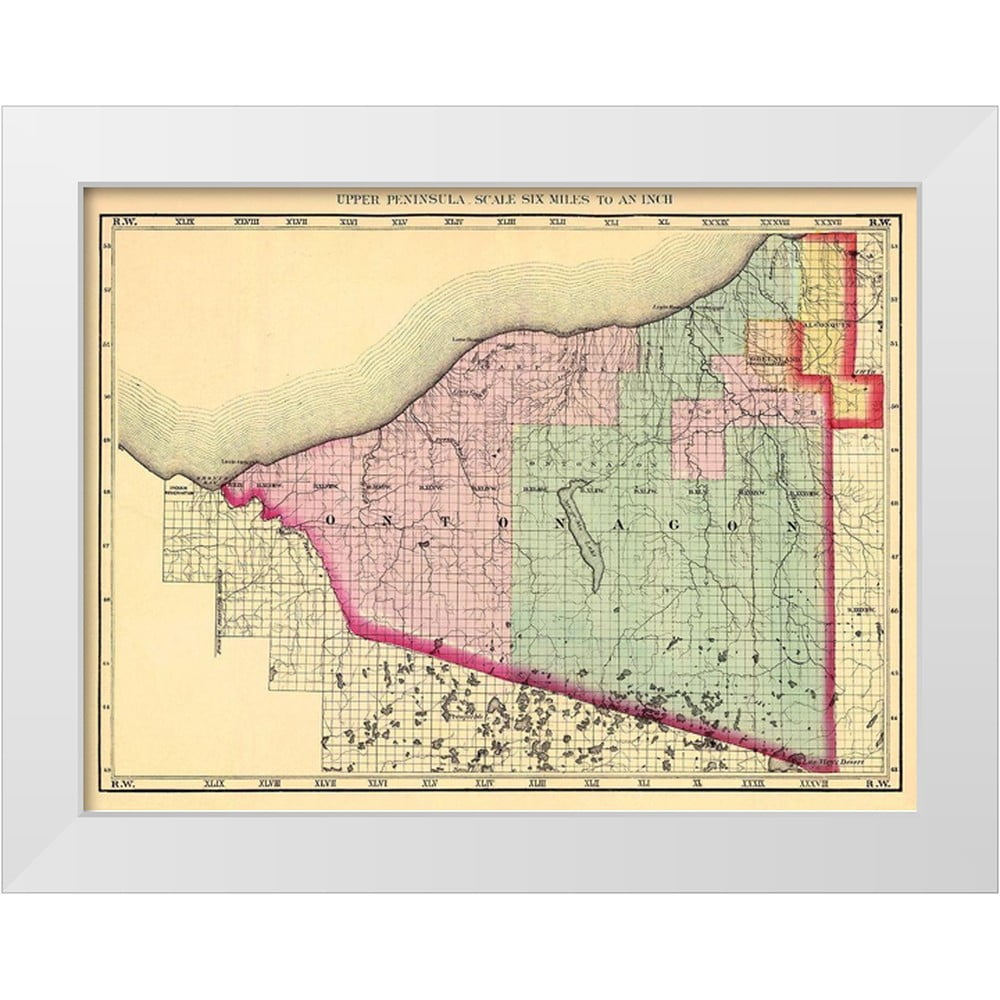 Walling 18x14 White Modern Wood Framed Museum Art Print Titled ...