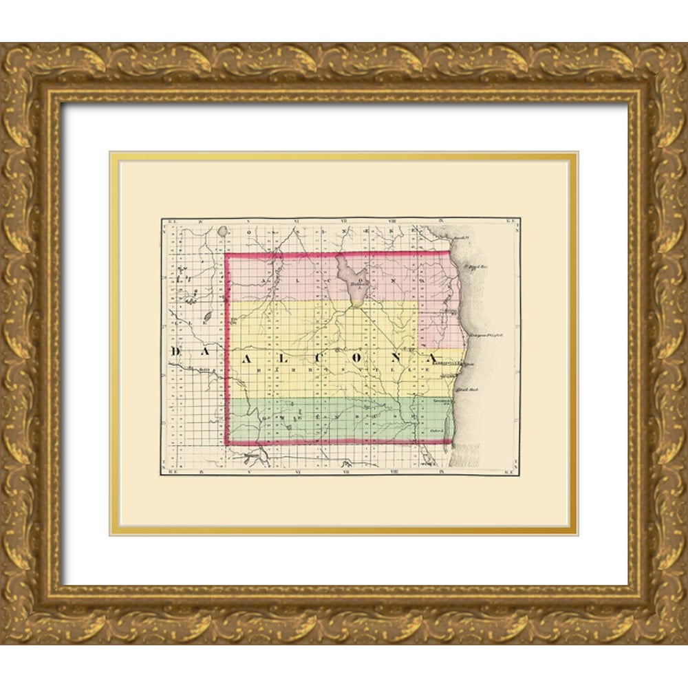 Walling 18x15 Gold Ornate Wood Framed with Double Matting Museum Art ...