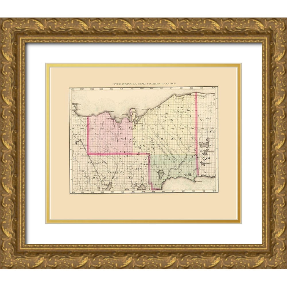 Walling 18x15 Gold Ornate Wood Framed with Double Matting Museum Art ...