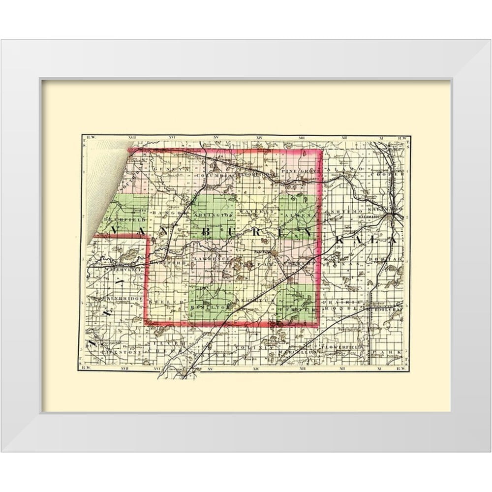 Walling 18x15 White Modern Wood Framed Museum Art Print Titled - Van ...