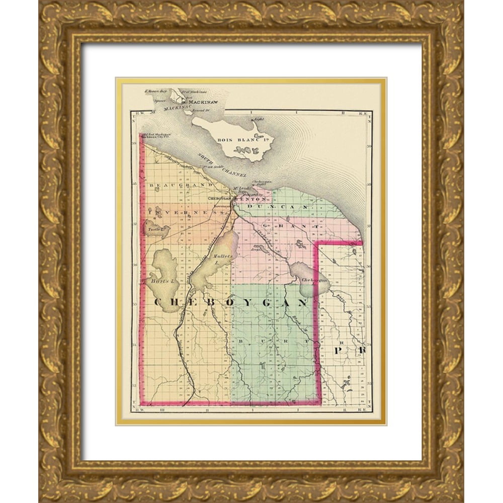 Walling 19x24 Gold Ornate Wood Framed with Double Matting Museum Art ...