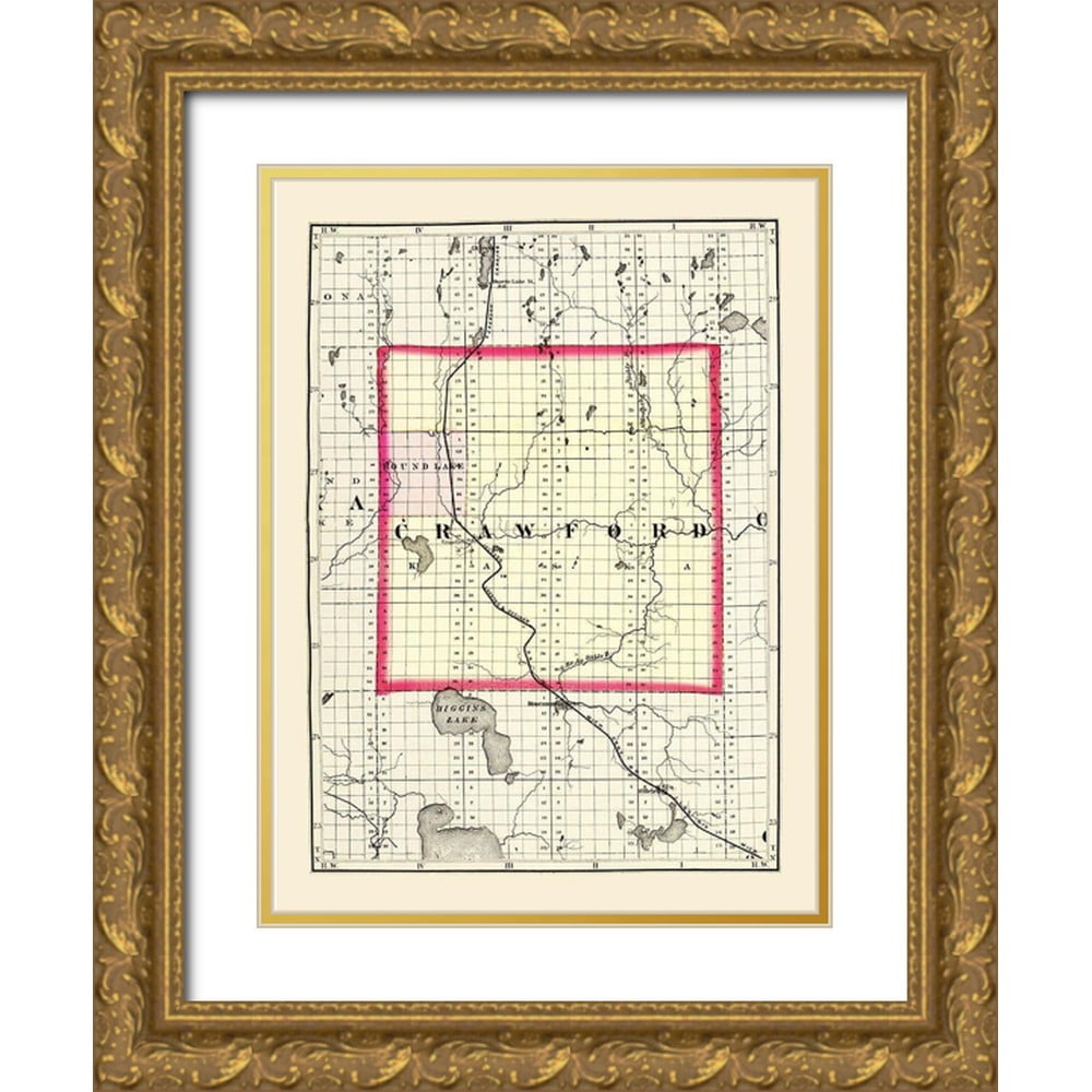Walling 19x24 Gold Ornate Wood Framed with Double Matting Museum Art ...
