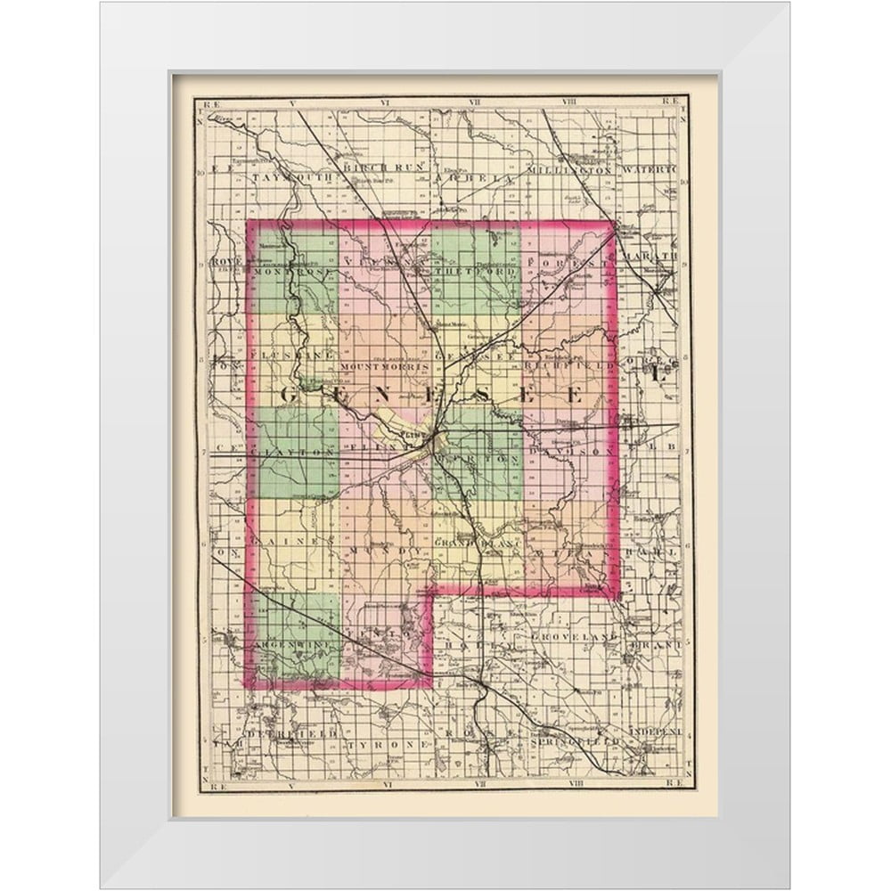 Walling 19x24 White Modern Wood Framed Museum Art Print Titled ...