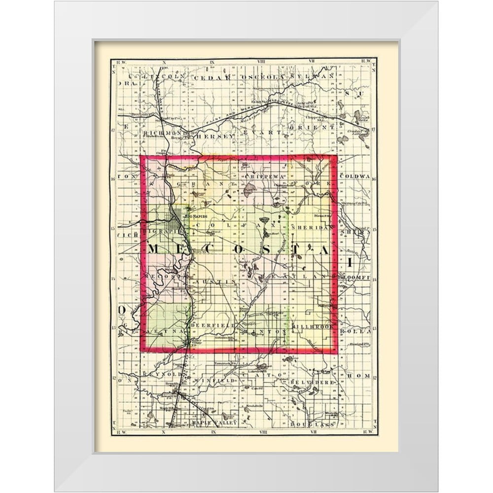 Walling 19x24 White Modern Wood Framed Museum Art Print Titled ...