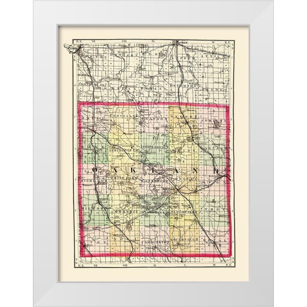 Walling 19x24 White Modern Wood Framed Museum Art Print Titled ...