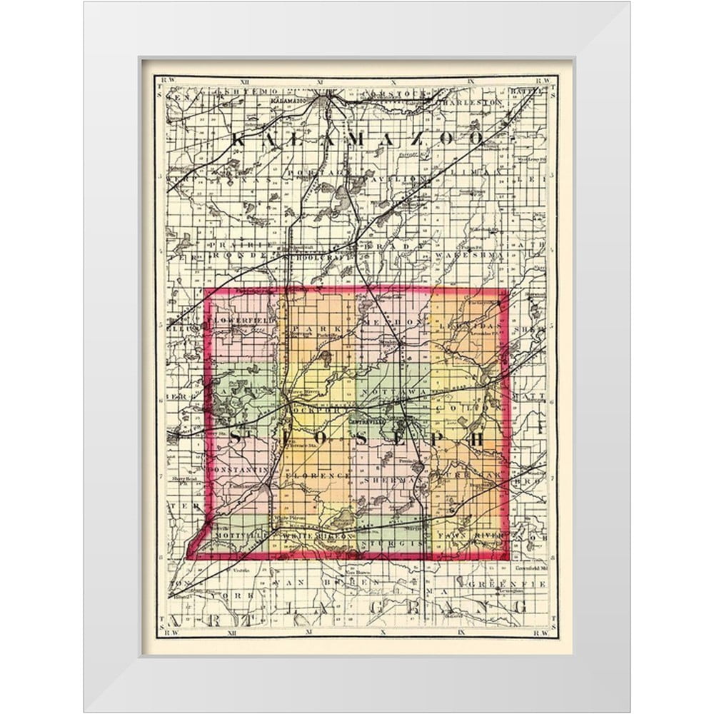 Walling 19x24 White Modern Wood Framed Museum Art Print Titled - St ...