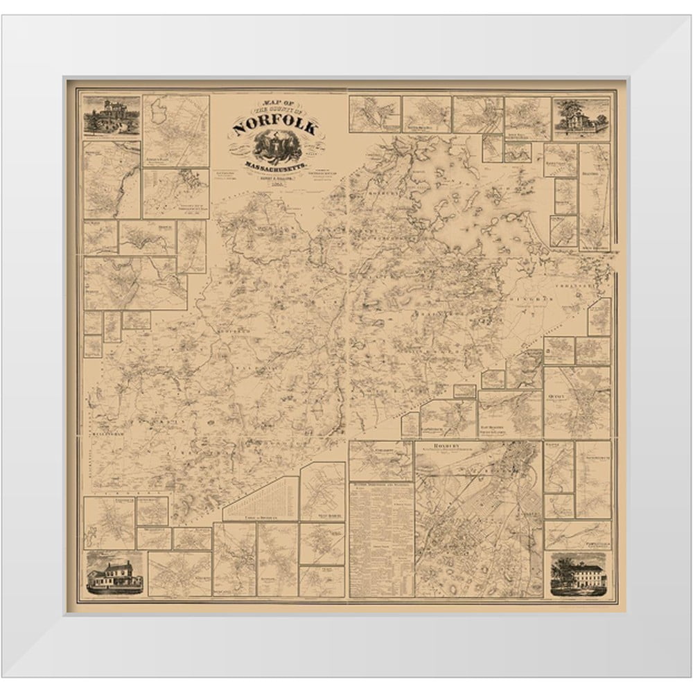 Walling 21x20 White Modern Wood Framed Museum Art Print Titled ...