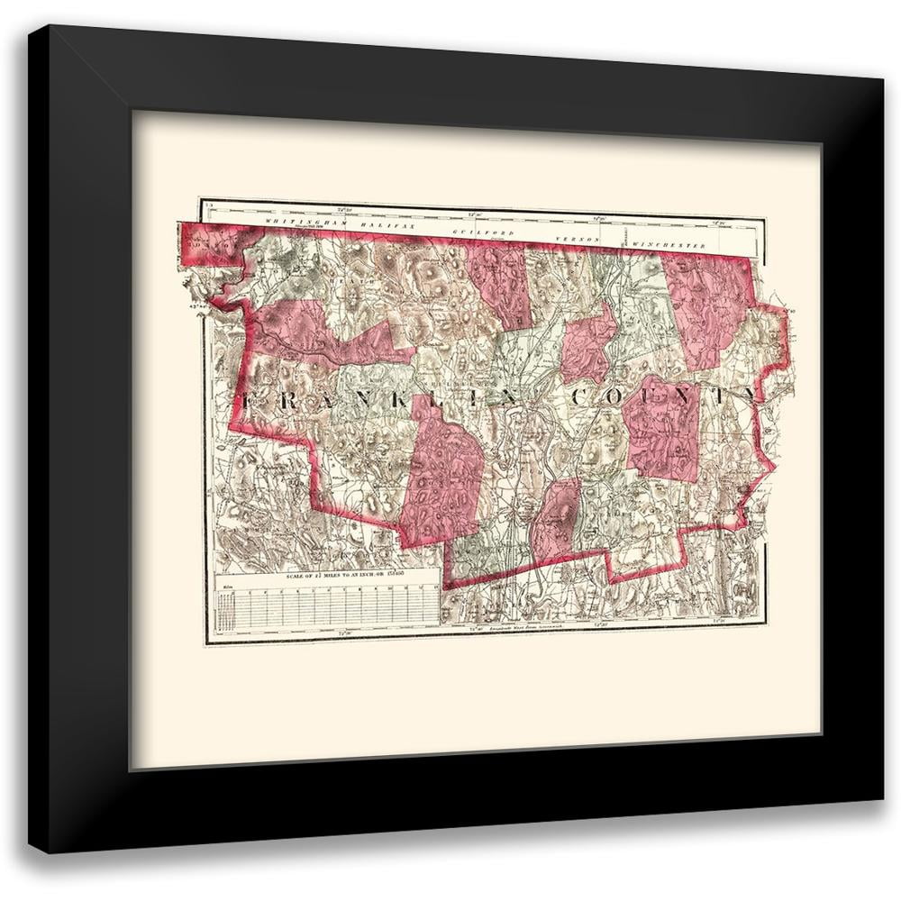 Walling 22x20 Black Modern Framed Museum Art Print Titled - Franklin ...