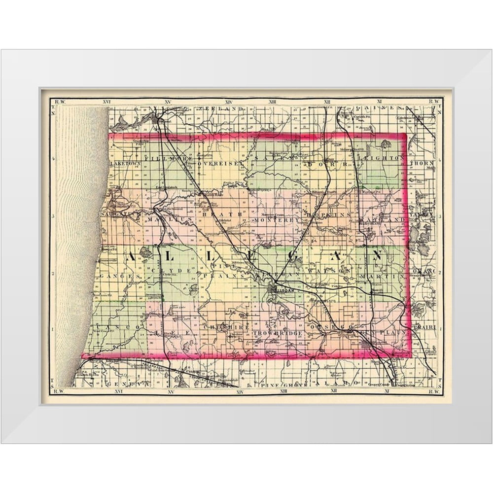 Walling 24x19 White Modern Wood Framed Museum Art Print Titled ...