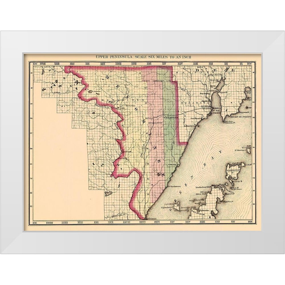 Walling 24x19 White Modern Wood Framed Museum Art Print Titled ...