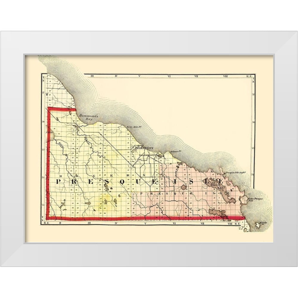 Walling 24x19 White Modern Wood Framed Museum Art Print Titled ...