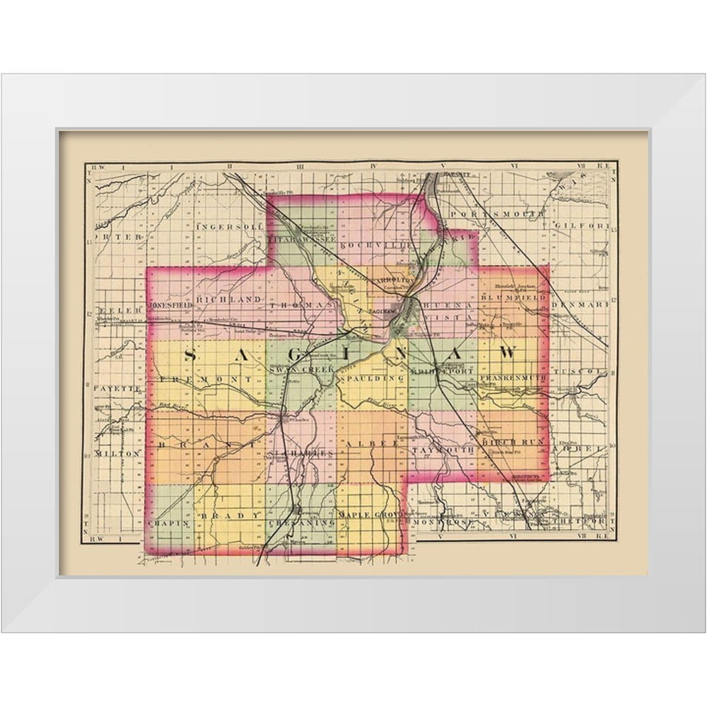 Walling 24x19 White Modern Wood Framed Museum Art Print Titled ...