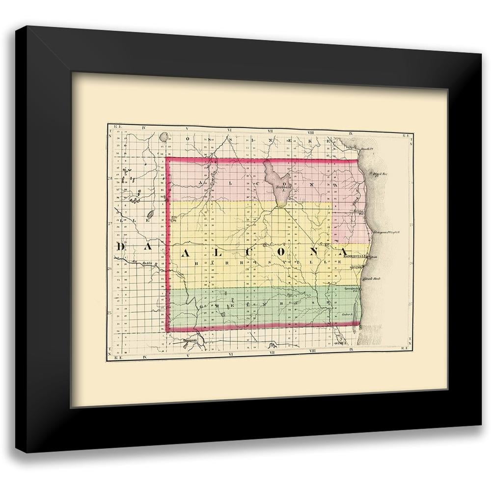 Walling 24x20 Black Modern Framed Museum Art Print Titled - Alcona ...