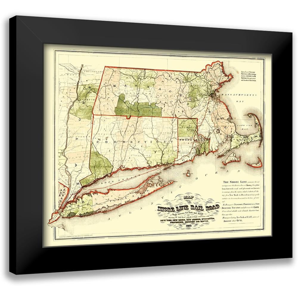 Walling 24x20 Black Modern Framed Museum Art Print Titled - Shoreline ...