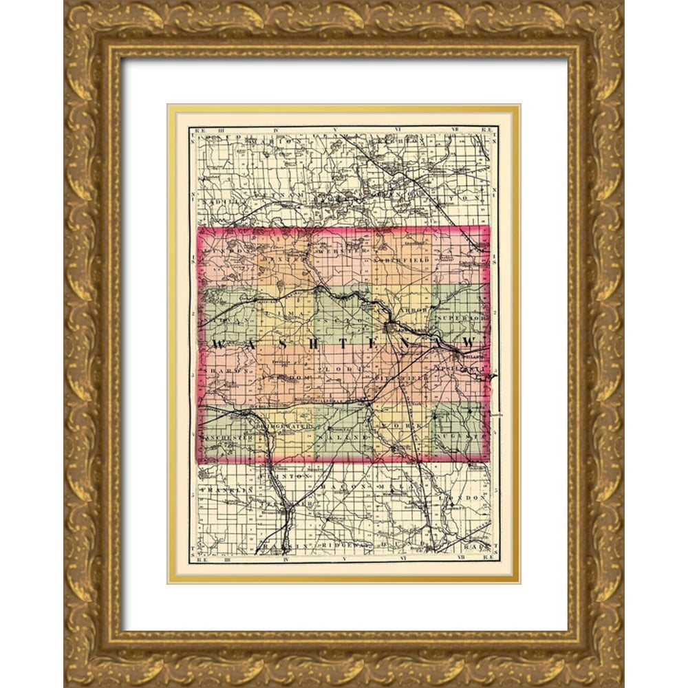 Walling 24x32 Gold Ornate Wood Framed with Double Matting Museum Art ...