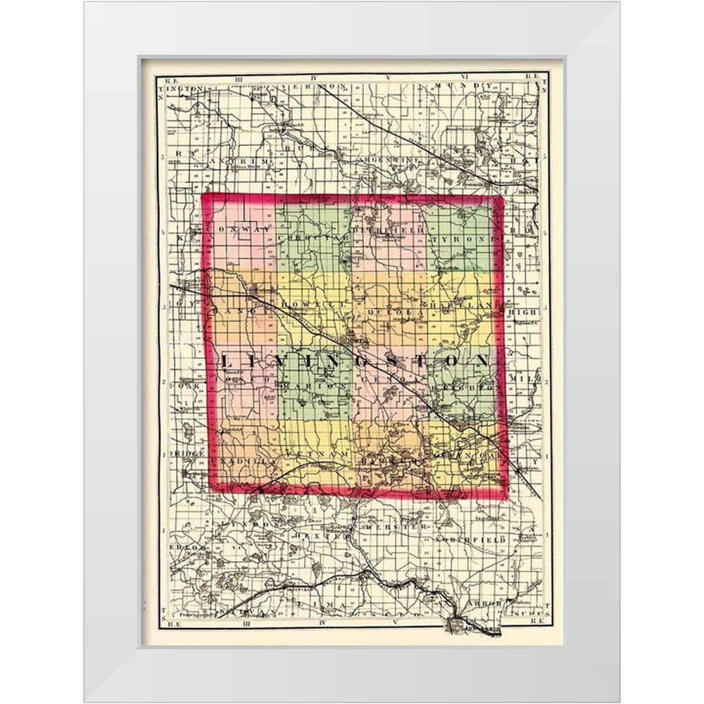 Walling 24x32 White Modern Wood Framed Museum Art Print Titled ...