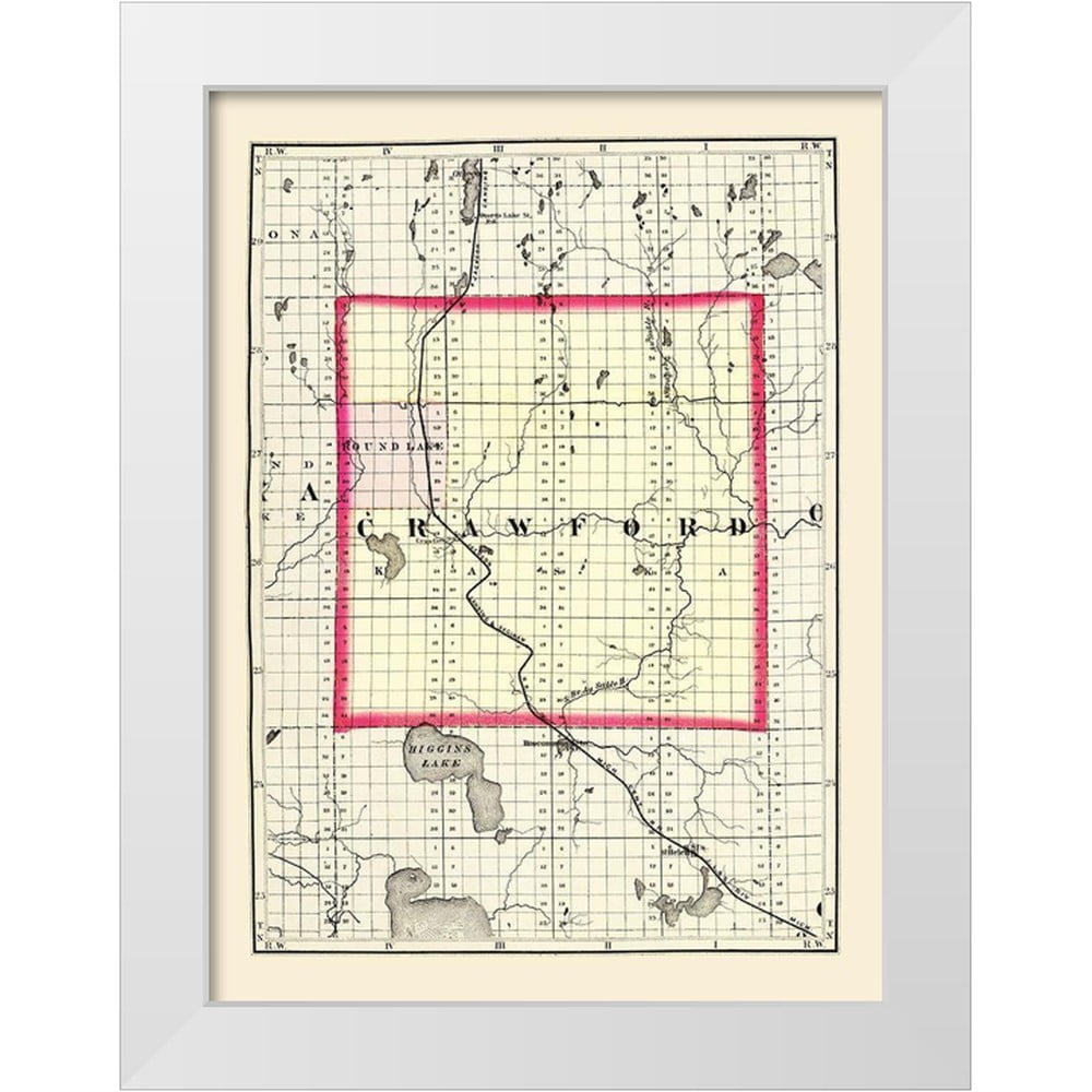 Walling 25x32 White Modern Wood Framed Museum Art Print Titled ...