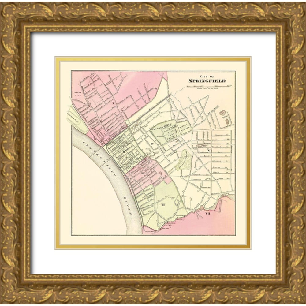 Walling 26x26 Gold Ornate Wood Framed with Double Matting Museum Art ...