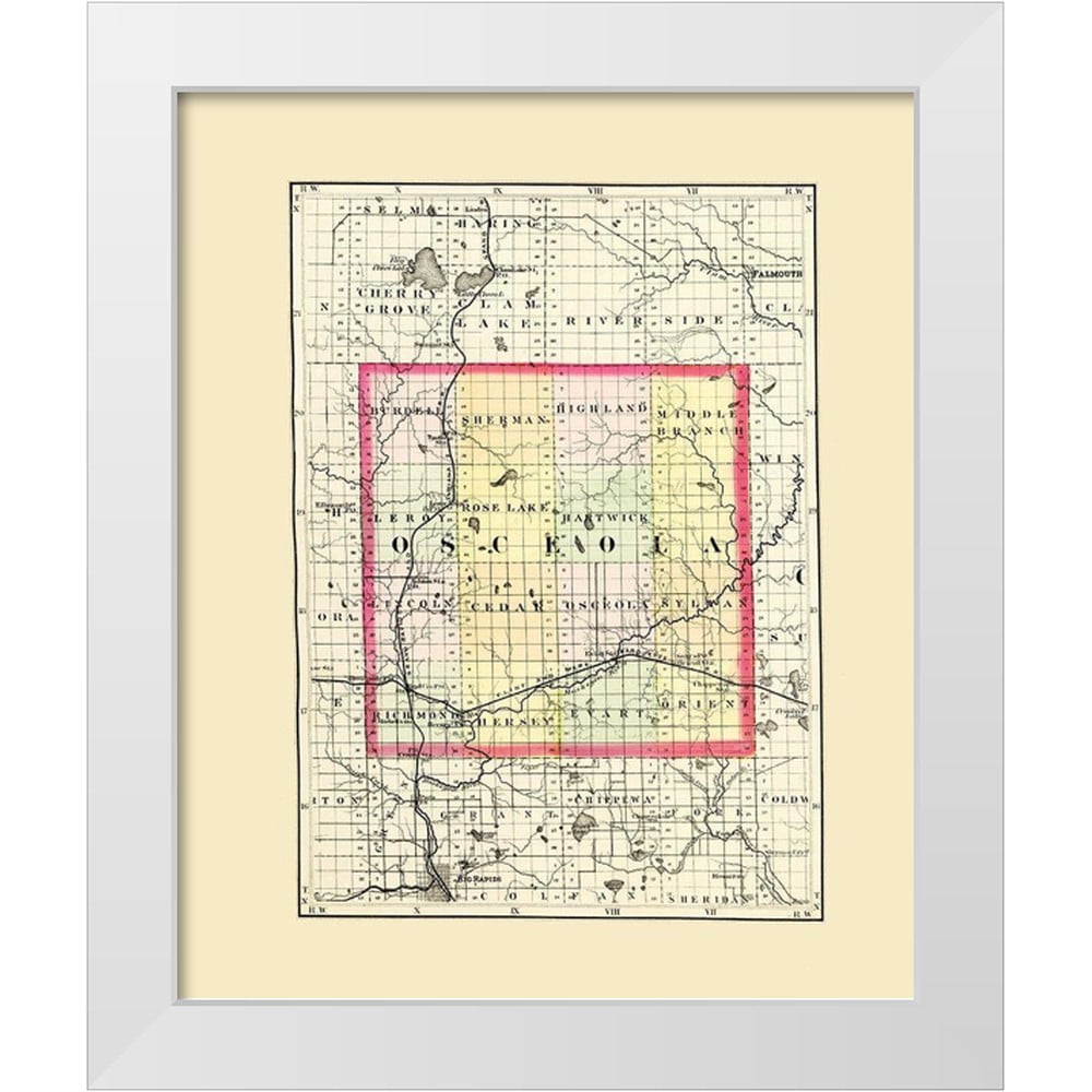 Walling 26x31 White Modern Wood Framed Museum Art Print Titled ...