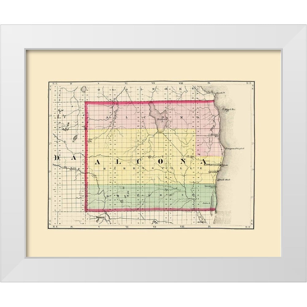 Walling 31x26 White Modern Wood Framed Museum Art Print Titled - Alcona ...