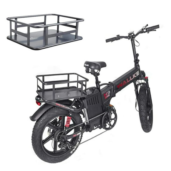 Wallke Heavy Duty Rear Bike Basket, Large Rear Removable Bicycle Basket ...