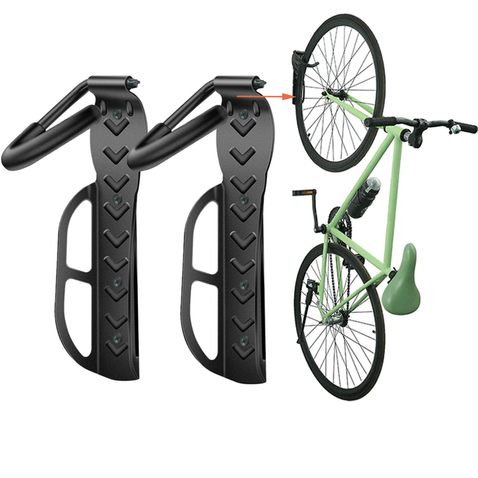 Wallmaster Bike Rack Garage Wall Mount Bicycles 2-Pack Storage System ...