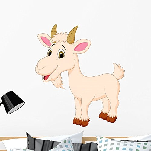 Wallmonkeys Goat Character Wall Decal Peel and Stick Graphic (36 in H x ...