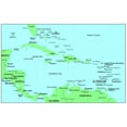 Wallmonkeys Sea Maps Series: Caribbean Sea Peel and Stick Wall Decals ...